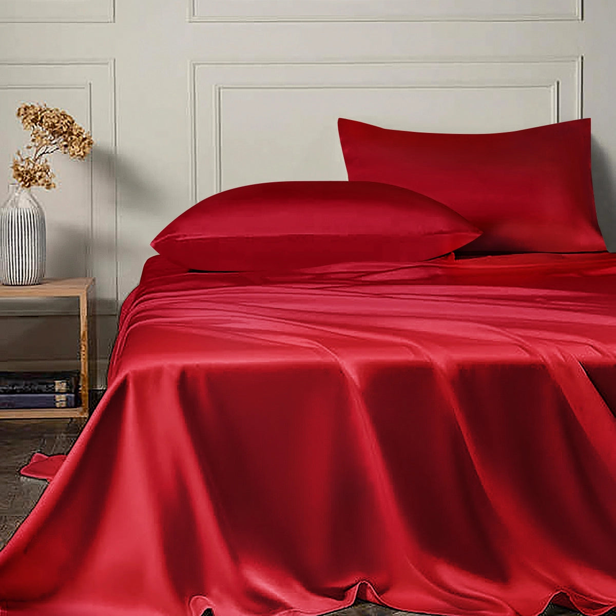 DaisySilk Silk King Size Bed Sheets with Mulberry Silk Fitted Sheet ...