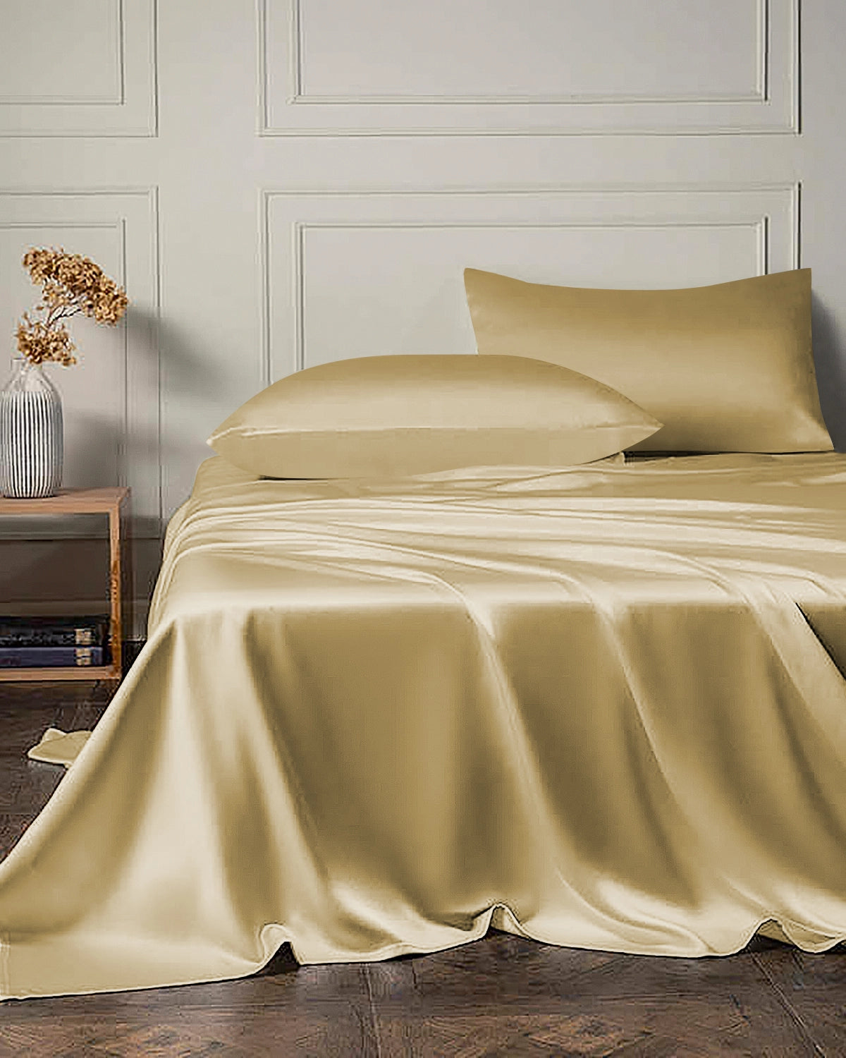 DaisySilk Silk King Size Bed Sheets with Mulberry Silk Fitted Sheet ...