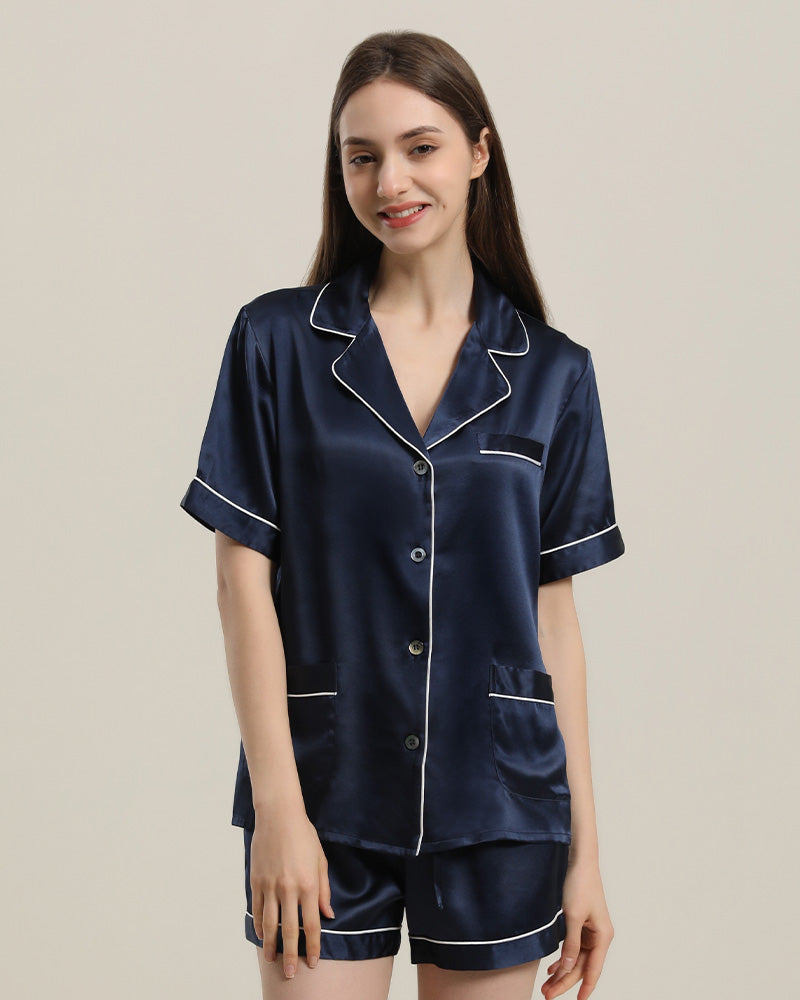 DaisySilk Short Sleeve Silk Pajamas Short Sets – DAISYSILK