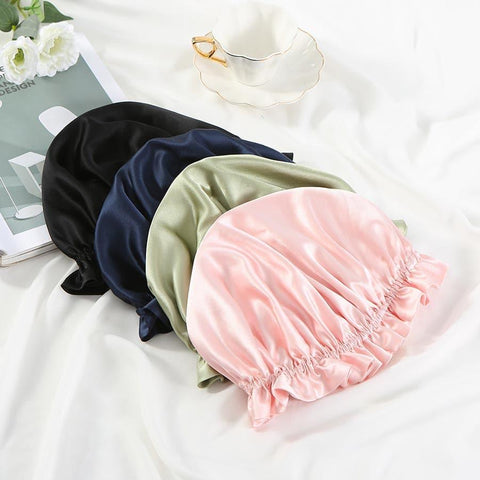 Flounced Silk Night Sleep Caps – DAISYSILK