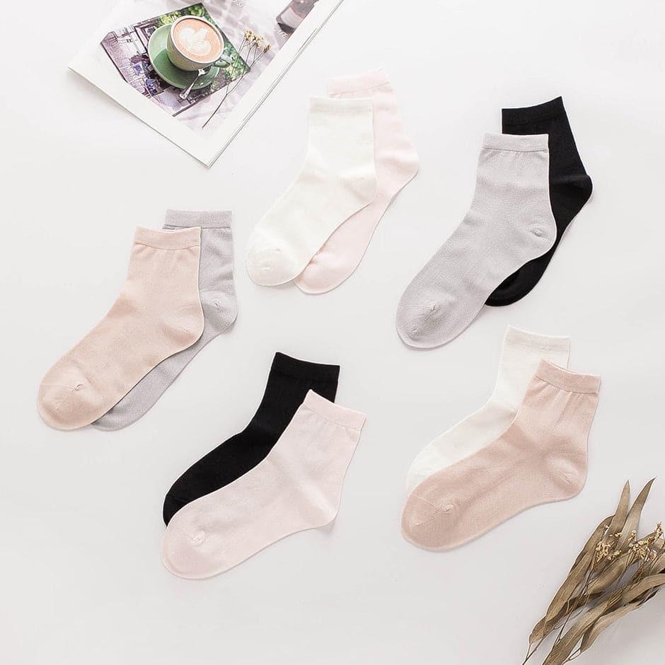 Women's Silk Ankle Socks Super Soft Seamless Toe Non Binding, Wide ...